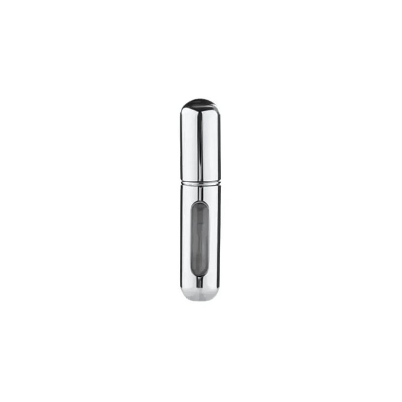 Porta Perfume de Vidro Portátil - Prata - 5ml - 7,5cm - 1 unidade ...