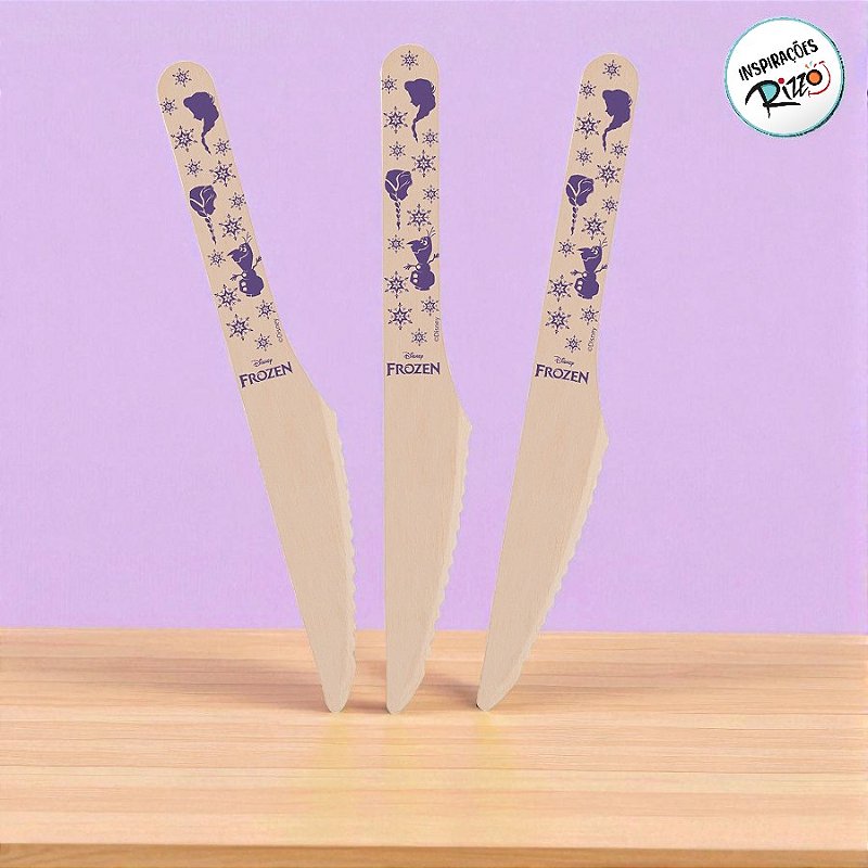 Faca de Madeira - Frozen - 16cm - 8 unidades - Disney Original - Rizzo ...