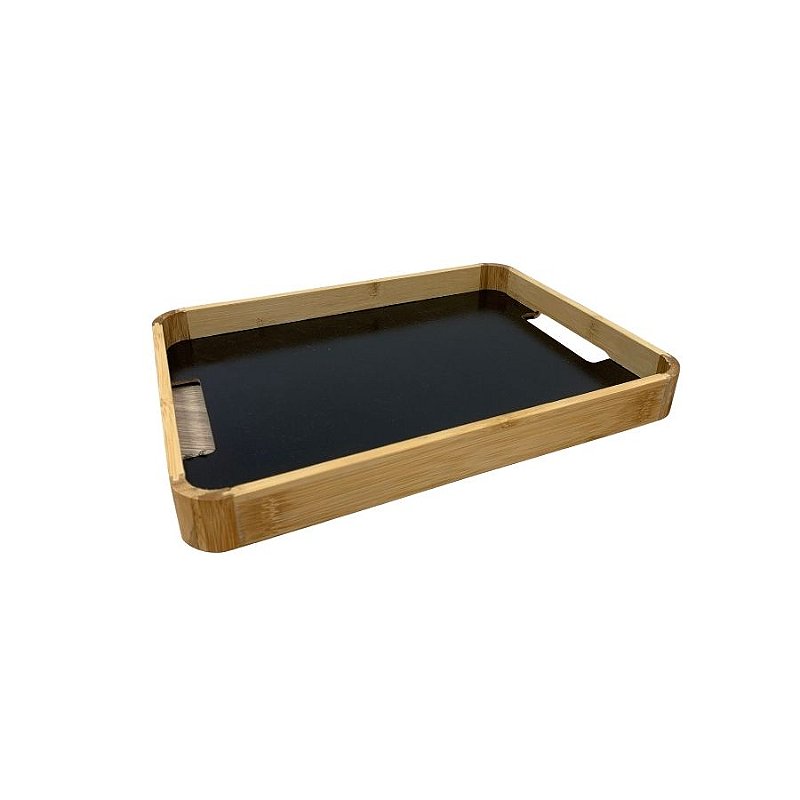 Bandeja Retangular De Bambu Basis - 30x22x3cm - 1 unidade - Rizzo ...