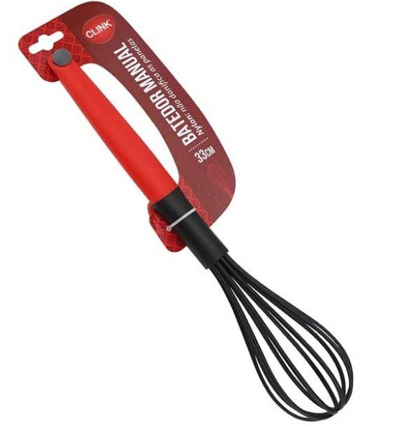 Batedor Manual Nylon - 33cm - Clink - Rizzo Confeitaria - Rizzo Embalagens