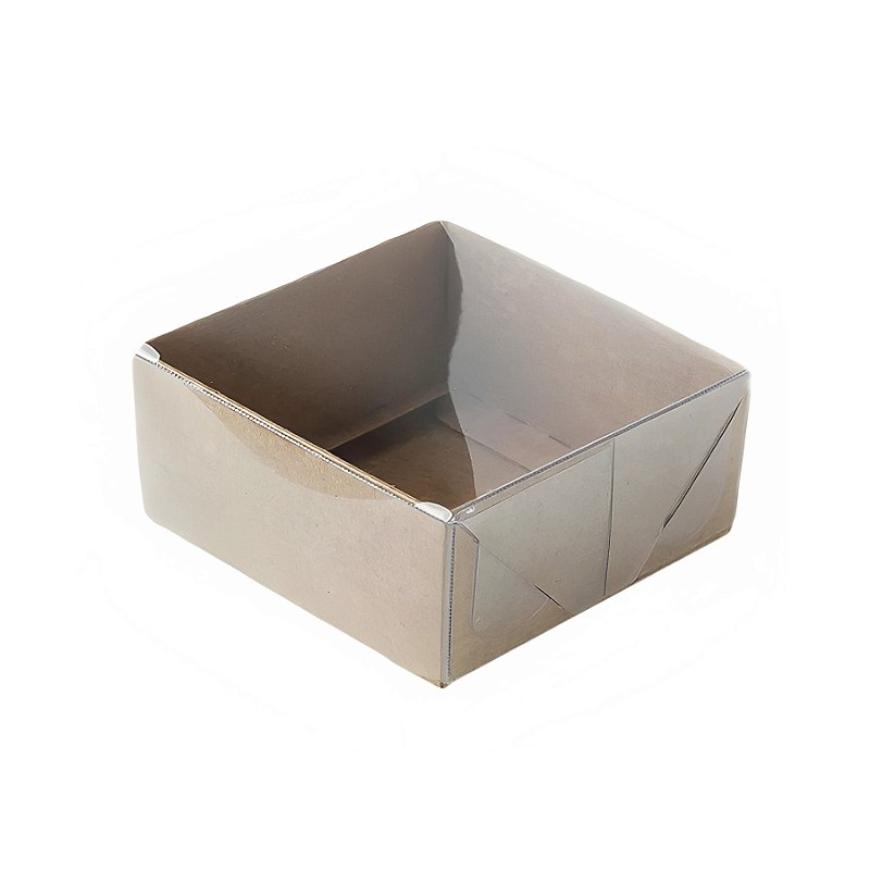 Caixa Transparente de Acetato Kraft - Ref.CH-07 - 8,5X8,5X3,5 - 20 uni ...