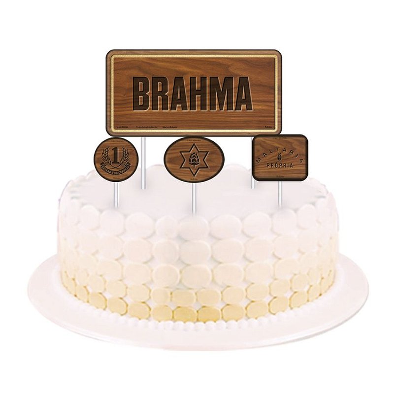 Topper para Bolo Festa Brahma - 04 unidades - Festcolor - Rizzo - Rizzo ...