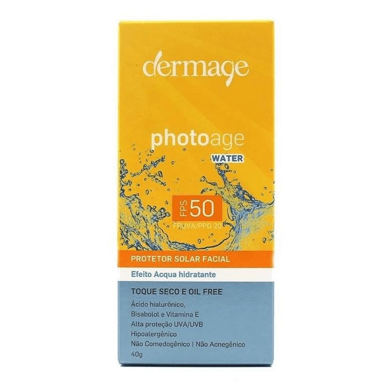 Dermage Photoage Water Protetor Solar Facial FPS 50 40g - Cosméticos ...