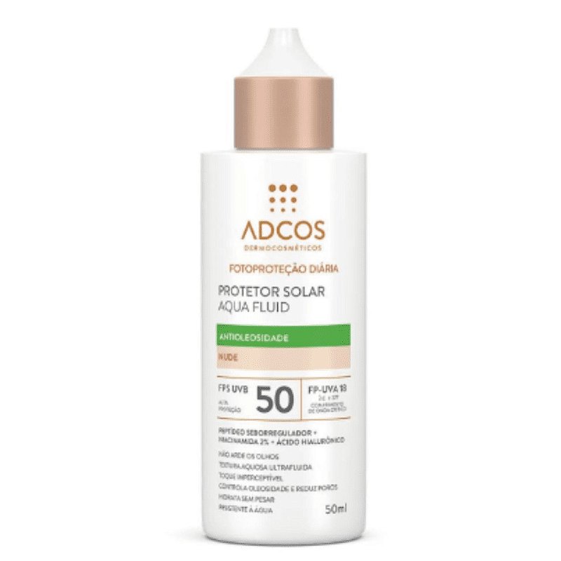 Adcos Protetor Solar Aqua Fluid Fps 50 Nude 50ml - Cosméticos ...