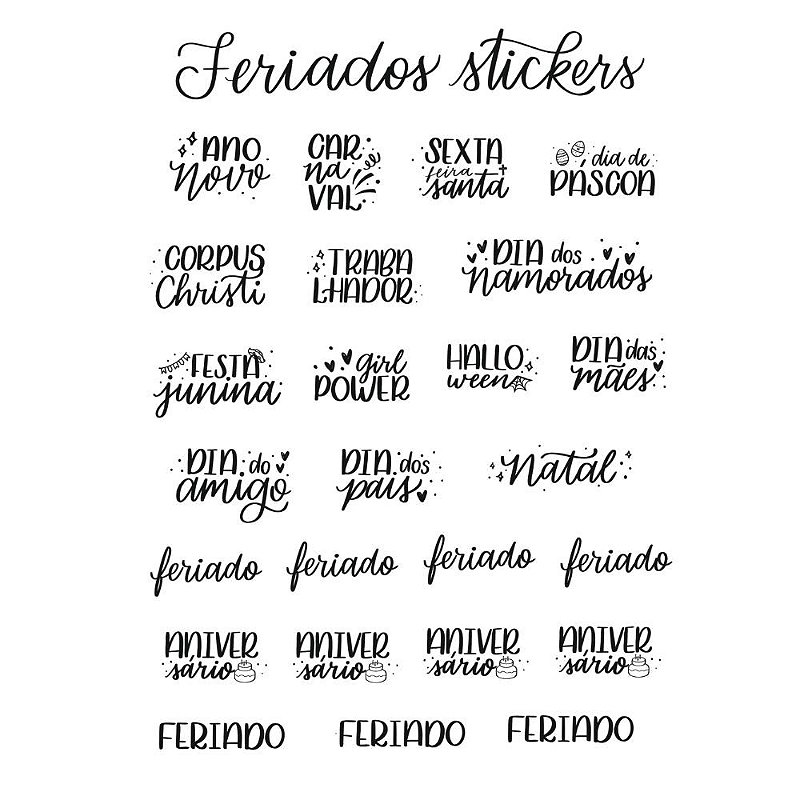 Adesivo Transparente Feriados Grafitte - Papelaria Grafitte | Papelaria ...