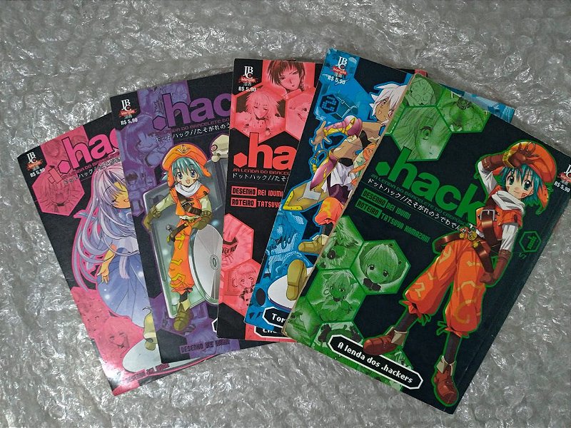 Coleção Mangá Hack - Tatsuya Hamazaki C/5 volumes - Seboterapia - Livros
