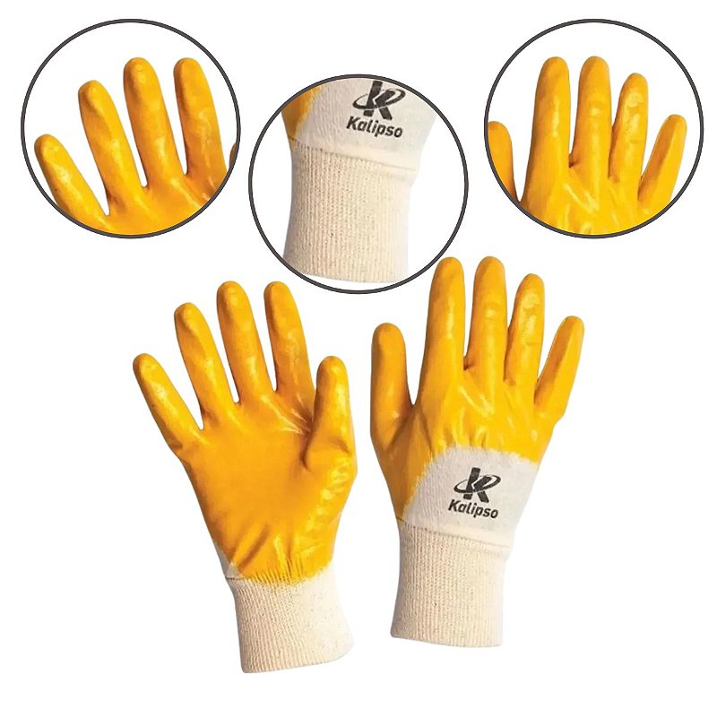 Luvas de Segurança Nitrili-ka20 Amarela Kalipso - Trevisan e Rotta ...