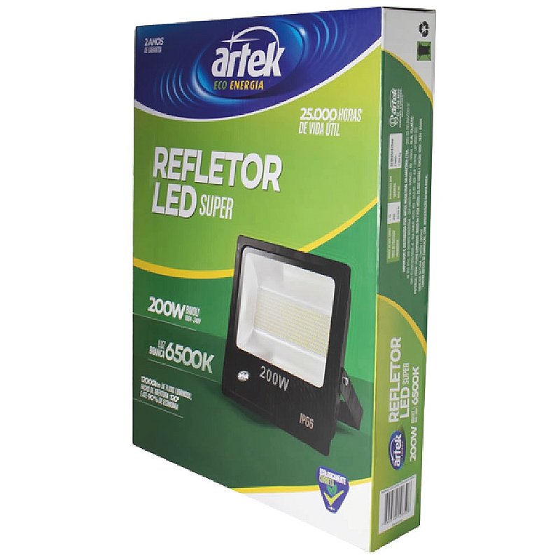 REFLETOR LED 200W 100/240V 6500K - 4274 - ARTEK - Amazon Compressores ...