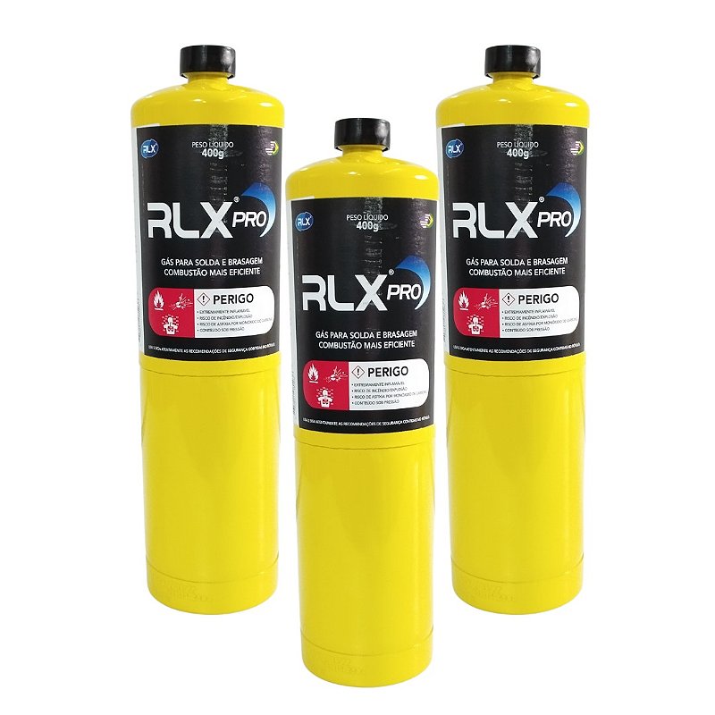 Kit Refil Gás Rlx Pro 400g Onu 3161 com 3 Peças - Difusor ar condicionado