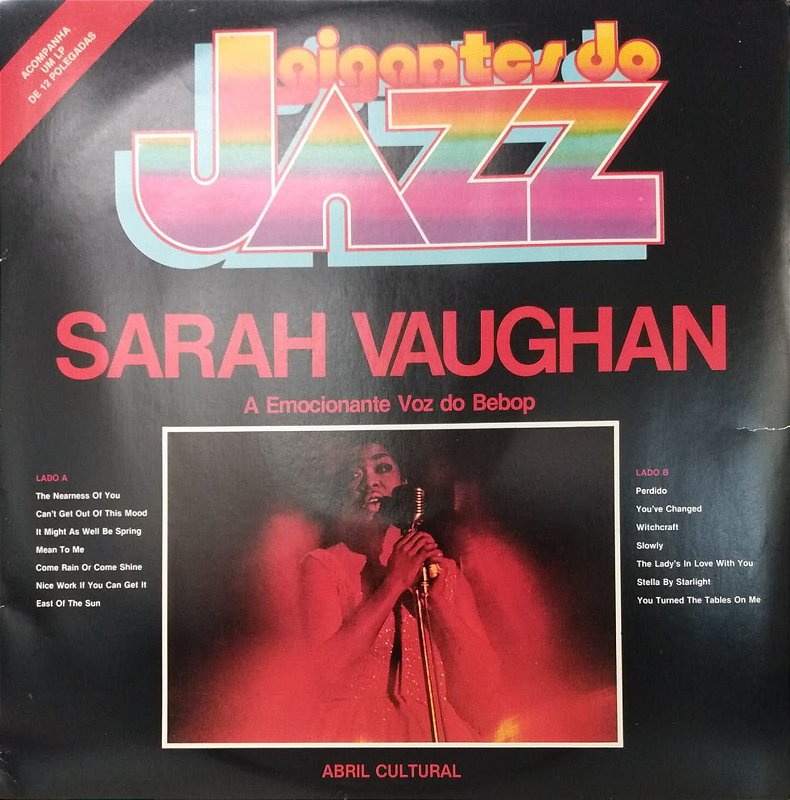 LP - Sarah Vaughan ‎– A Emocionante Voz Do Bebop - Colecionadores Discos - vários títulos em ...
