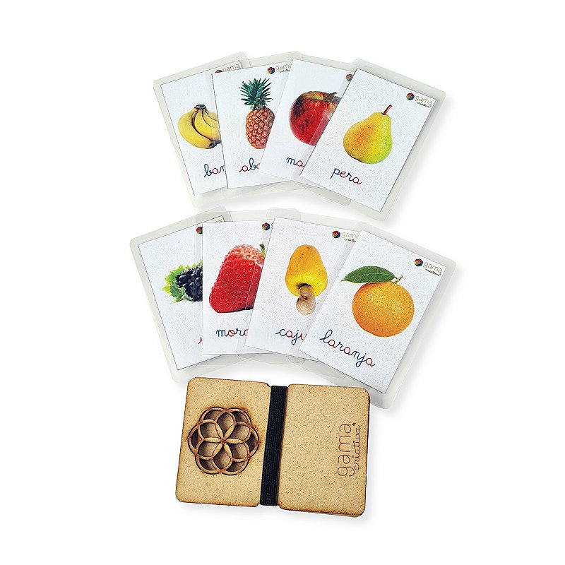 Cards Frutas Aprendendo Ensinando Brincando Pedagógico - Gama Criativa