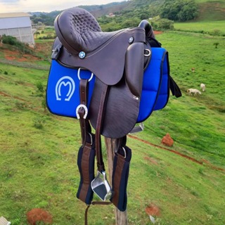 Sela Coqueluche Com Bordado Personalizado E Manta De Brim - Selaria Filimar