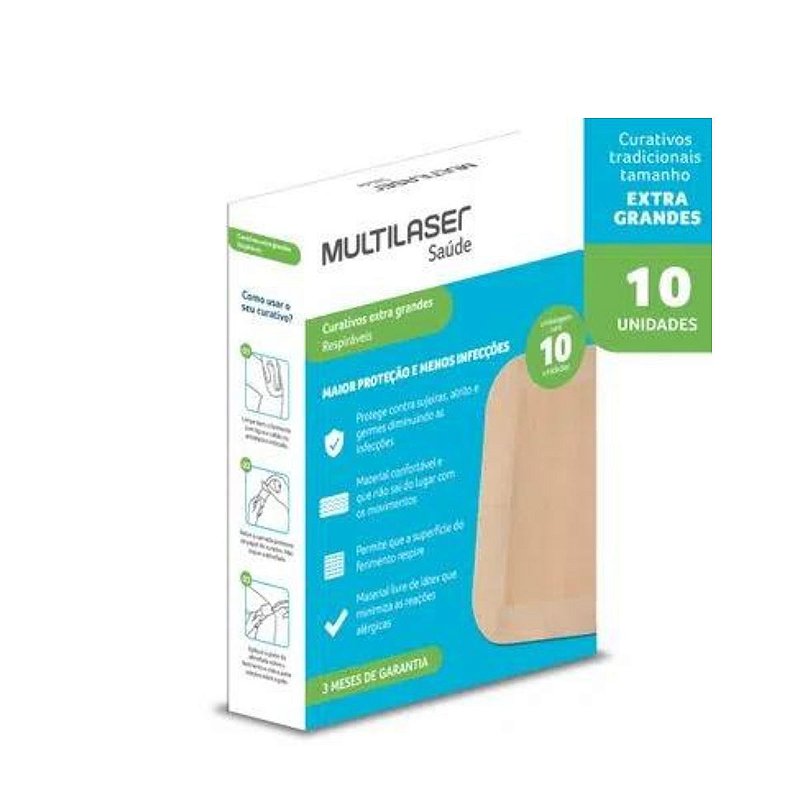 Curativo Extra Grande Sem Látex 10Unidades Bandeide - FisioSmart Loja ...
