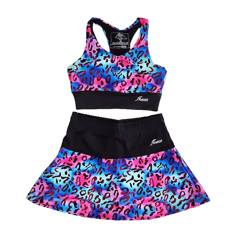 Conjunto Esportivo infantil Shorts-Saia + Top Speed JRabbit ...