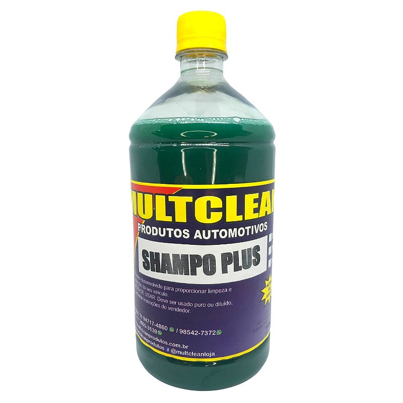 Shampoo Plus Com Cera Cristalizadora 1 Litro Multclean - Multclean ...