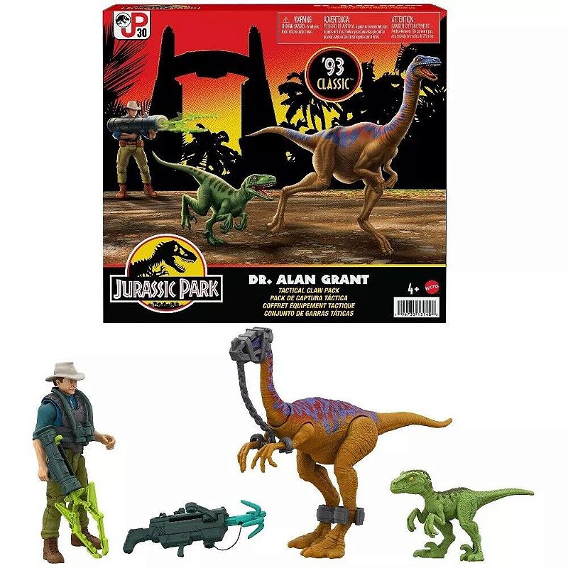 ALAN GRANT E CONJUNTO DE GARRA TÁTICA COM GALLIMIMUS 93 CLASSIC MATTEL ...