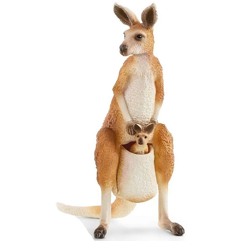 CANGURU COM FILHOTE SCHLEICH MINIATURA DE ANIMAL SELVAGEM AUSTRALIANO ...