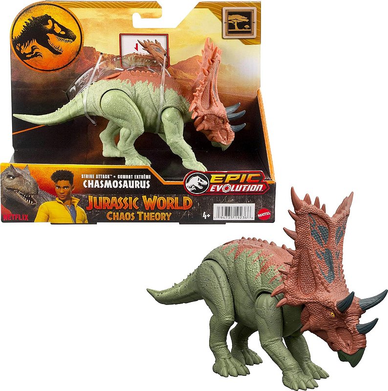 CHASMOSAURUS STRIKE ATTACK TEORIA DO CAOS MATTEL JURASSIC WORLD CHAOS - Dinoloja - A melhor loja ...
