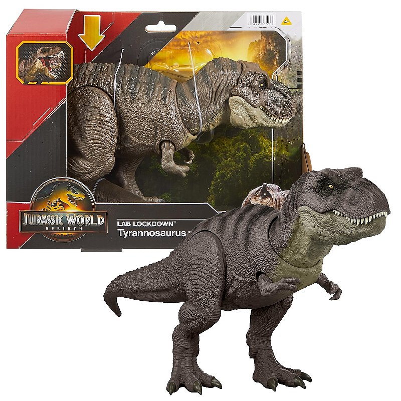 TYRANNOSAURUS REXLAB LOCKDOWN MATTEL JURASSIC WORLD REBIRTH DINOSSAURO - Dinoloja - A melhor ...