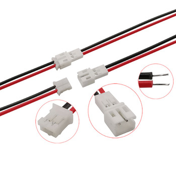 Cabo Fêmea JST PH2.0 + Conector Macho JST PH2.0 2 Vias Passo 2mm - AutoCore Robótica - Arduino ...