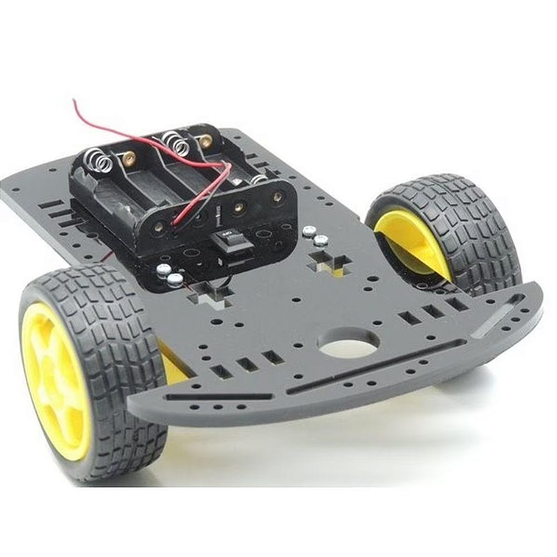 Kit Chassi 2WD Preto - AutoCore Robótica - Arduino em Fortaleza, você ...