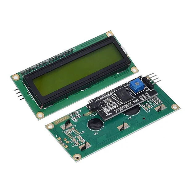 Display Lcd 16x2 com Adaptador I2C Backlight Verde - AutoCore Robótica ...