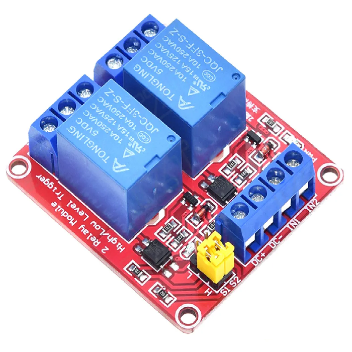 Módulo Relé 5V 2 Canais High ou Low Trigger - AutoCore Robótica ...