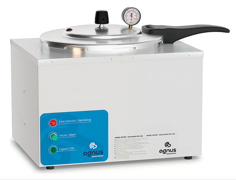 Autoclave AVA8 8 Litros Azul 600W Automática com Câmara em Alumínio ...
