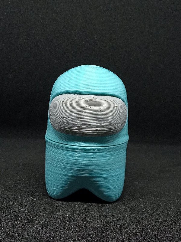 Among Us (Impostor) Azul Claro-Cinza - Boneco Colecionável 3D - Planeta ...