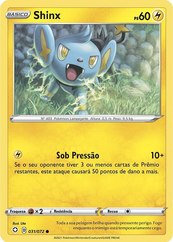 Shinx (31/72) - Carta Avulsa Pokemon - Planeta Nerd-Geek