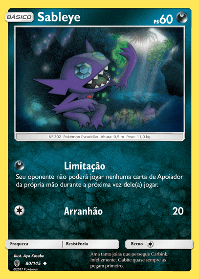 Sableye (80/145) REV FOIL - Carta Avulsa Pokemon - Planeta Nerd-Geek