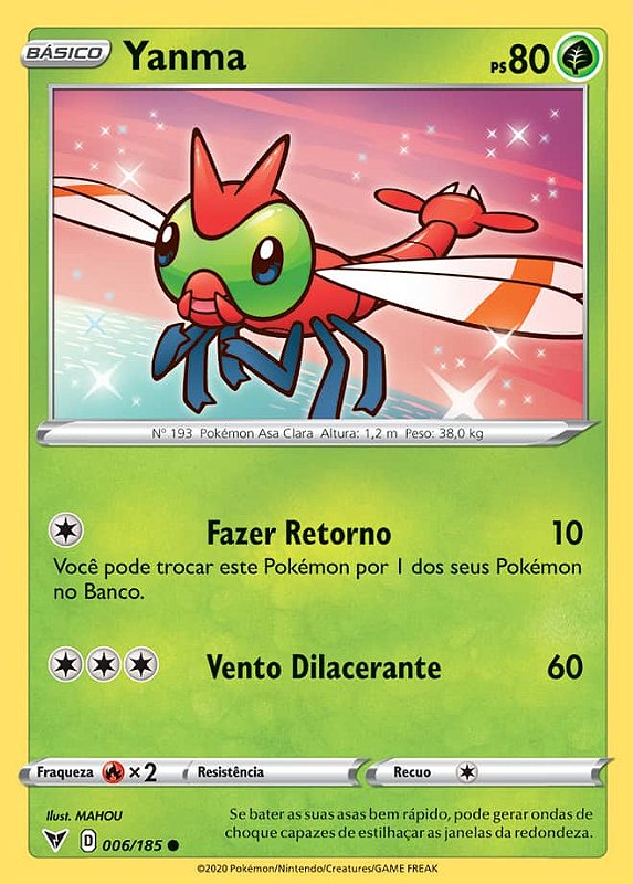 Yanma (006/185) - Carta Avulsa Pokemon - Planeta Nerd-Geek