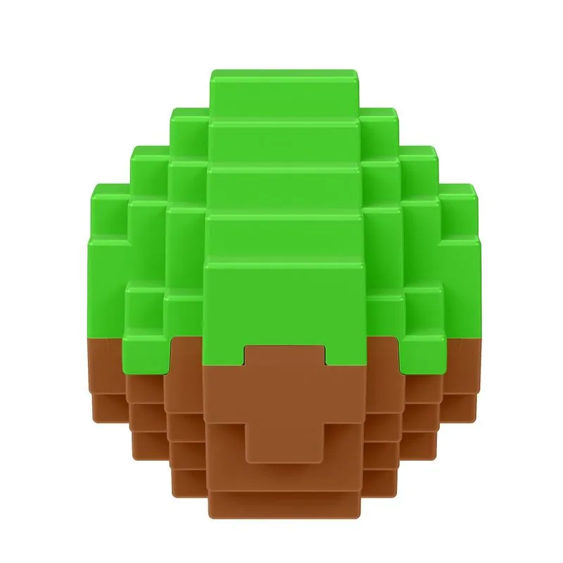 Mini Ovo Vanilla (Bloco de Grama) Minecraft com Figura de Ação Surpres ...