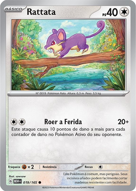 Rattata (019/165) - Carta Avulsa Pokemon - Planeta Nerd-Geek