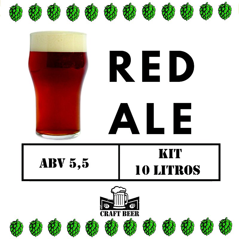 Kit De Insumos Cerveja Artesanal Red Ale 10 Litros - Craft Beer Brew ...