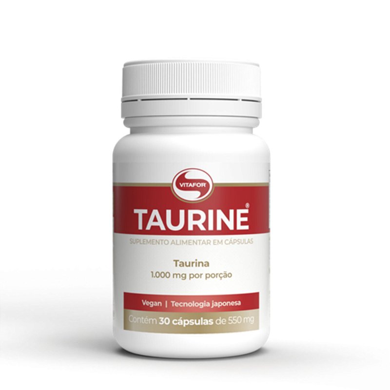 Taurine Vitafor 550mg 30 Cápsulas - Reuter Natur - Alimentação saudável ...