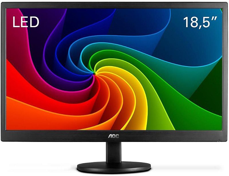 MONITOR AOC 18.5" LED HDMI VGA E970SWNL - Evolutek Informática | O ...
