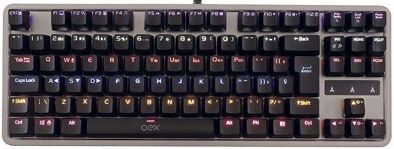 TECLADO MECÂNICO OEX BIONIC RELOADED SWITCH BLUE TC601 - Evolutek ...