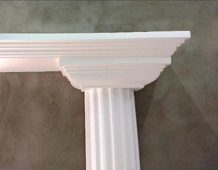 Capitel para coluna grega meia-cana - 2 unidades - Hobbyart molduras em ...