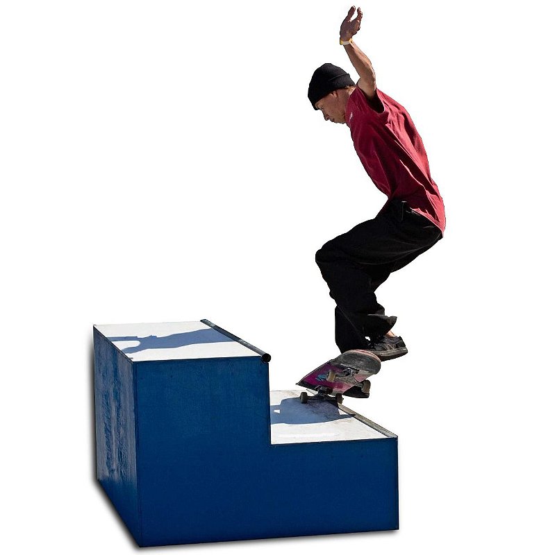 CAIXOTE PARA SKATE ESCADA DUPLO COPING 2.00 COMPRIMENTO - SAPHU RAMPS ...