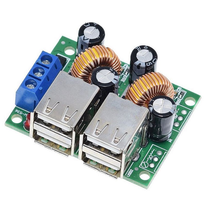 CONVERSOR DE TENSÃO DC-DC STEP DOWN 25W 9-36V PARA USB 5V - 4hobby ...