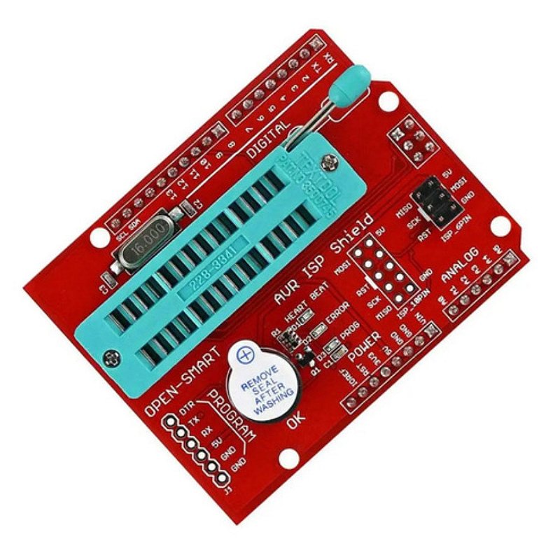 PROGRAMADOR BOOTLOADER AVR ISP SHIELD PARA ARDUINO - 4hobby Indústria e ...