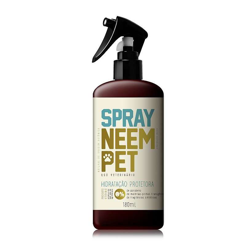 Spray Neem Pet Natural Cães Gatos 180ml Openeem - Petshop Online com ...