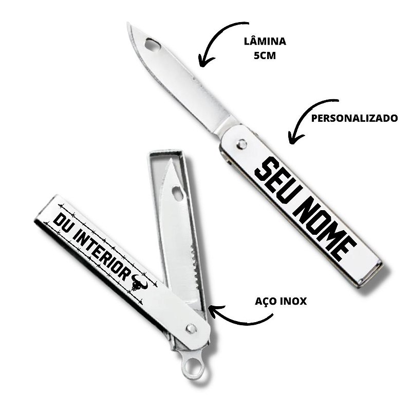 Chaveiro Canivete 2" DU INTERIOR Personalizado - LOJA DU INTERIOR