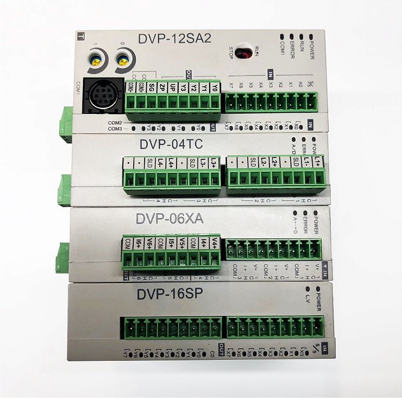 PLC DVP12SA2 COM MÓDULOS DE EXPANSÃO - TC Máquinas