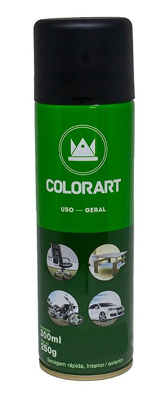Colorart Uso Geral - Preto Rapido Fosco - id 61579 - Rei do Spray