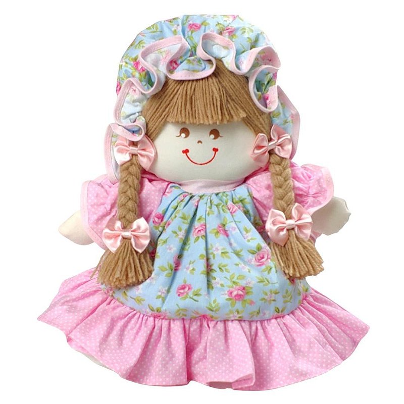Boneca de Pano Camponesa Fofinha - Bonecas de Pano - Bonecas Quel