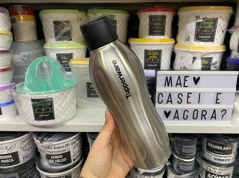 Tupperware Eco Tupper 875ml Inox Prata - Mãe, Casei e Agora?-Tupperware!