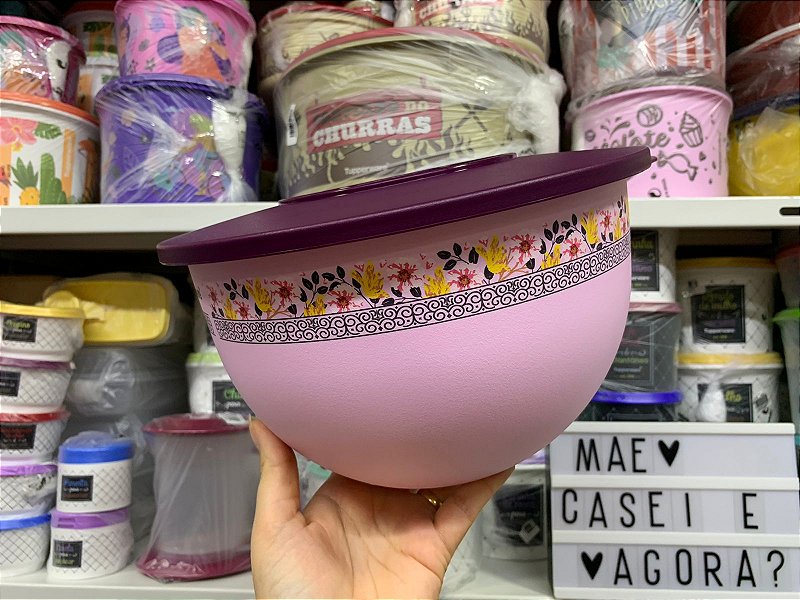 Tupperware Tigela Murano 4,3 Litros Púrpura Real - Mãe, Casei e Agora ...