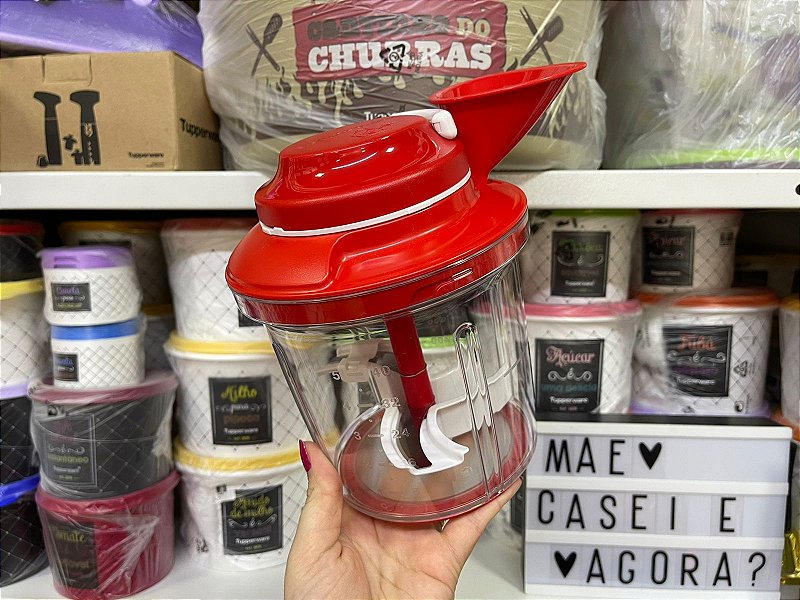 Tupperware Turbo Chef Extra 1,2 litros Transparente e Vermelho - Mãe ...